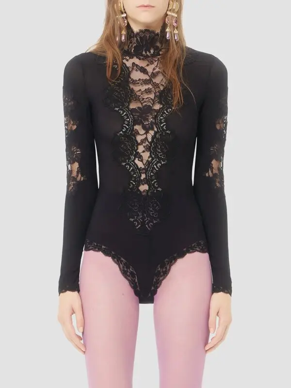 Valentino Garavani Jersey Bodysuit With Lace