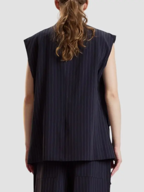 Cynthia Rowley Oversized Double-breasted Vest