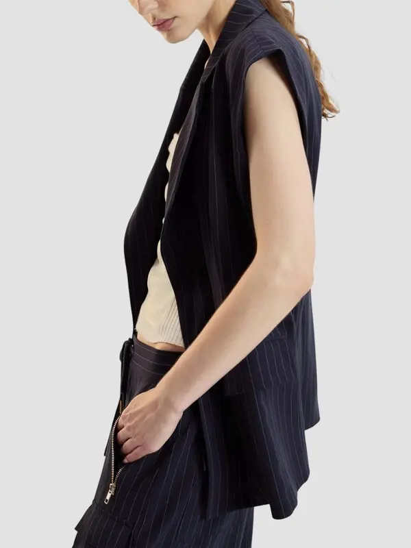 Cynthia Rowley Oversized Double-breasted Vest