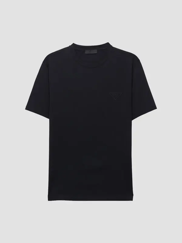 Prada Stretch Cotton T-shirt - Black