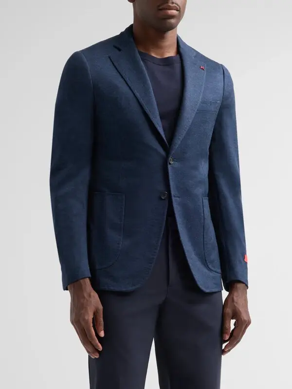 Isaia Cotton-jersey Single-breasted Blazer