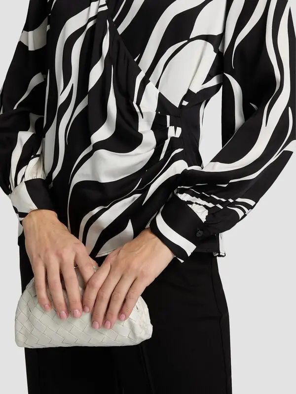 Elie Tahari The Estelle Abstract Print Silk-blend Top