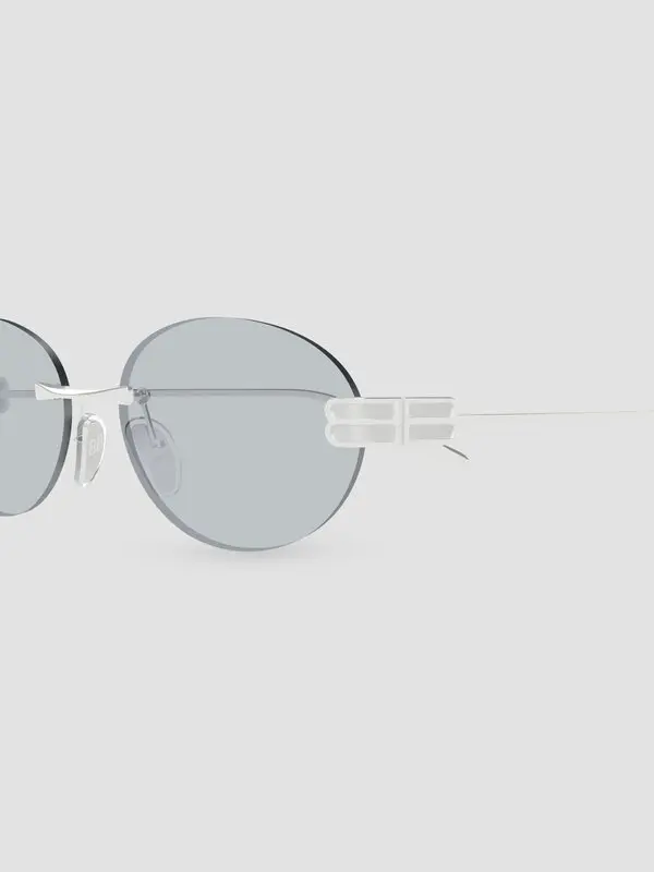 Balenciaga Everyday Gossip 59mm Rimless Oval Sunglasses