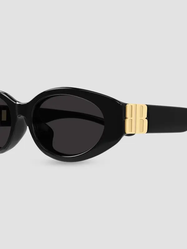 Balenciaga Everyday Bb0507sk Cosmo 55mm Oval Sunglasses - Black