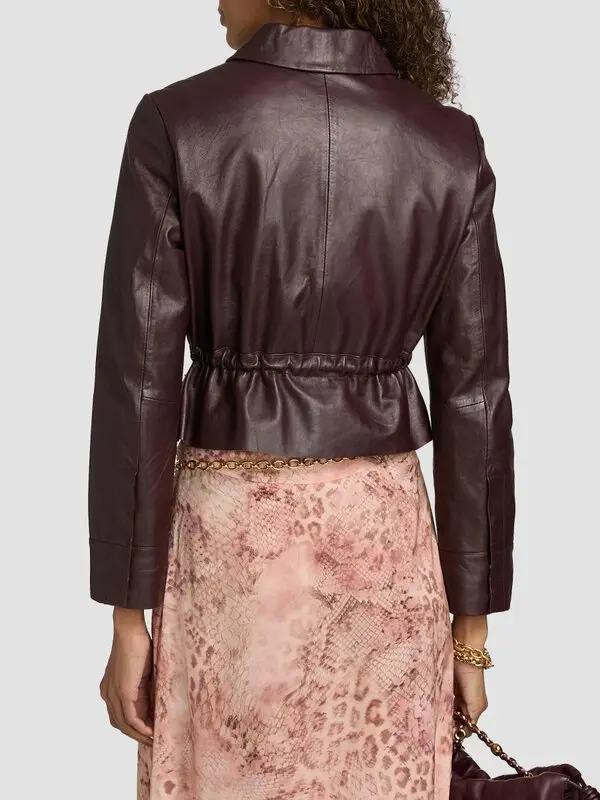 Ba&sh Manita Leather Crop Jacket