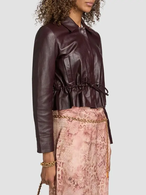 Ba&sh Manita Leather Crop Jacket