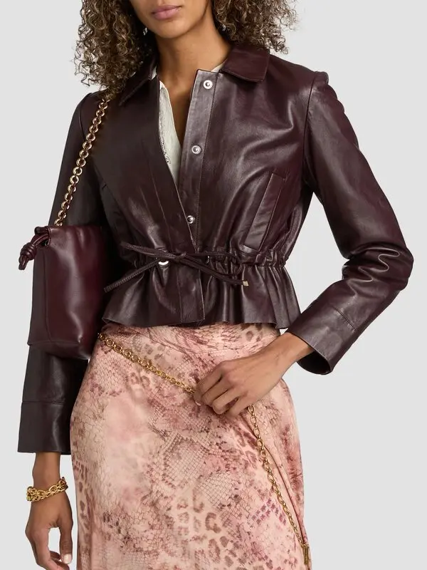 Ba&sh Manita Leather Crop Jacket