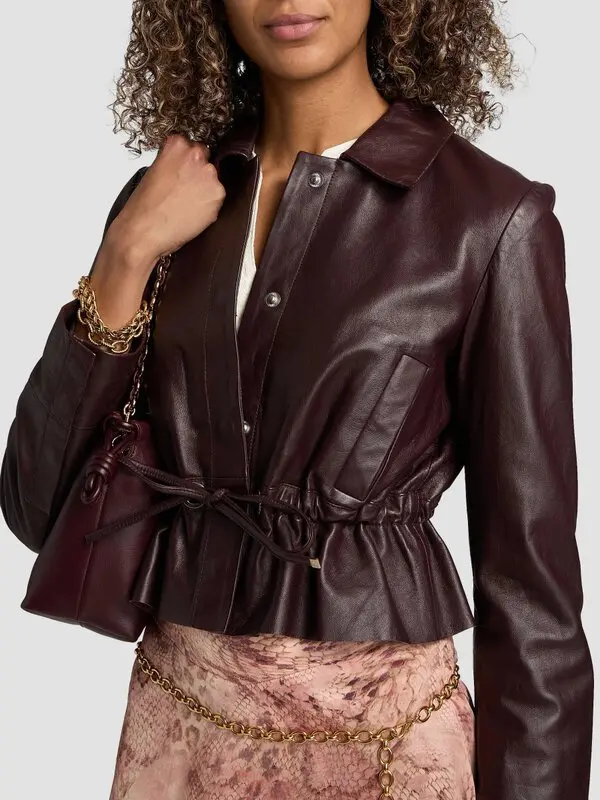 Ba&sh Manita Leather Crop Jacket