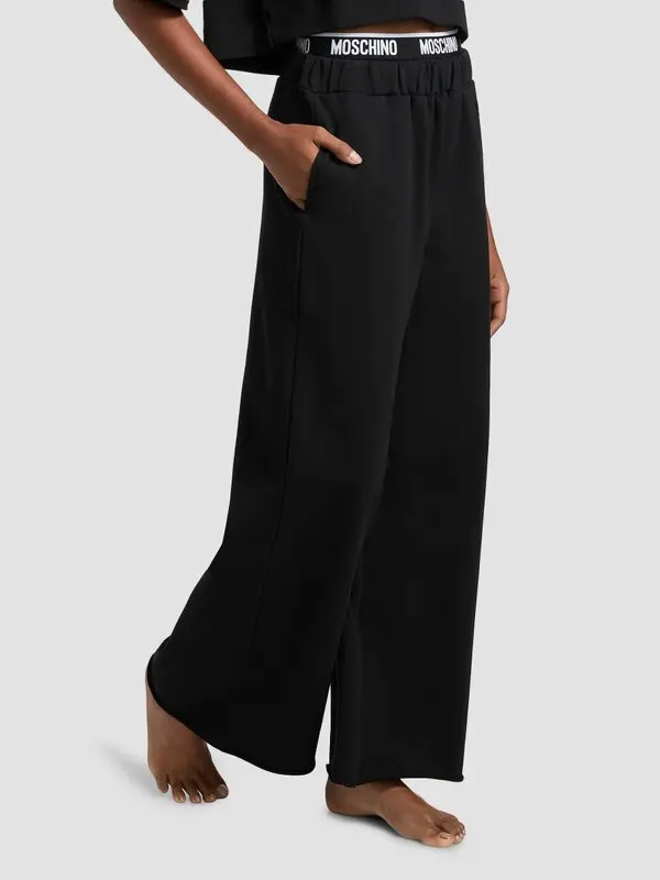 Moschino Intimo Donna Home Stretch-cotton Pants