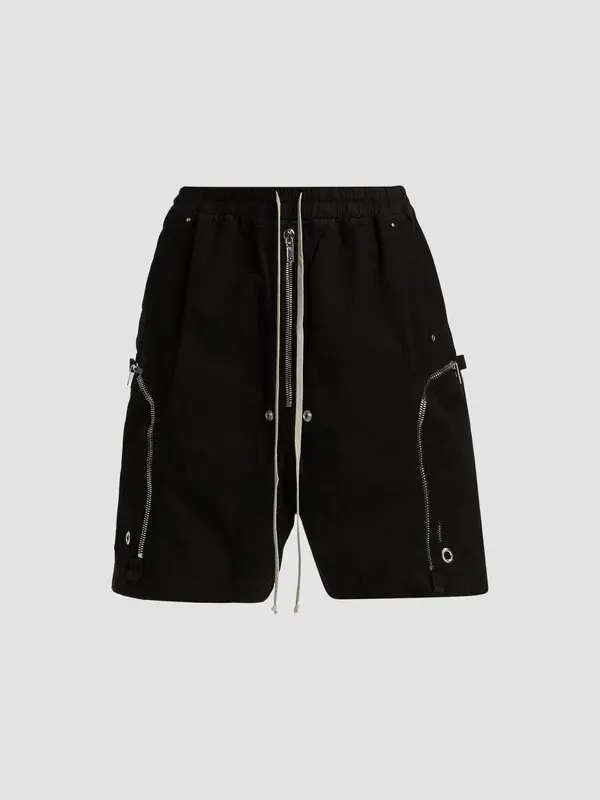 Rick Owens Bauhaus Pods Drawstring Denim Shorts
