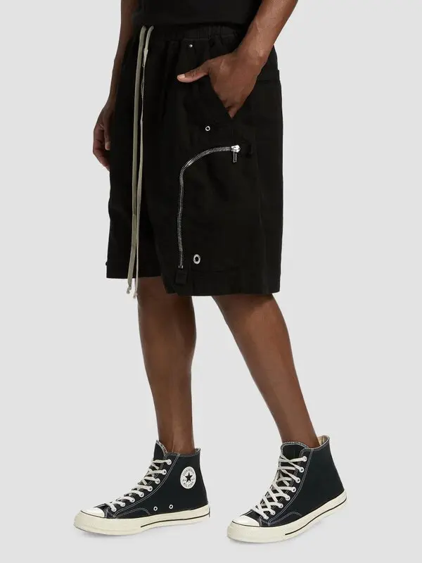 Rick Owens Bauhaus Pods Drawstring Denim Shorts