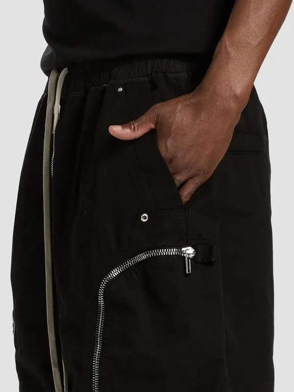 Rick Owens Bauhaus Pods Drawstring Denim Shorts