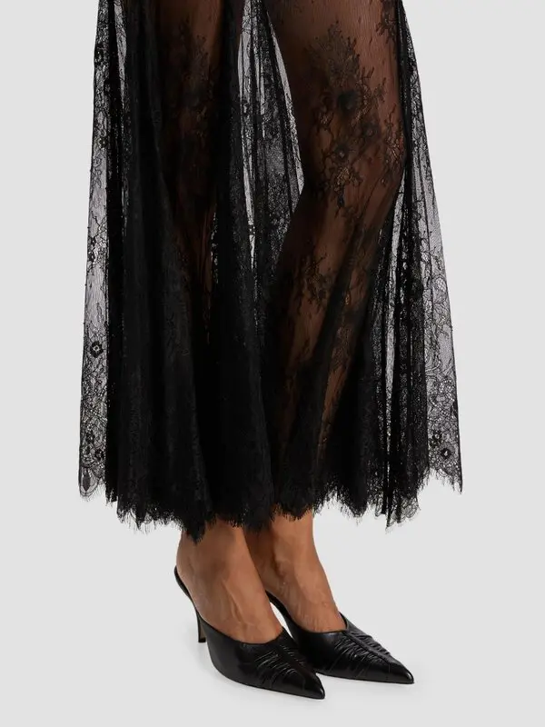 Ronny Kobo Liesel Floral Lace Maxi Skirt