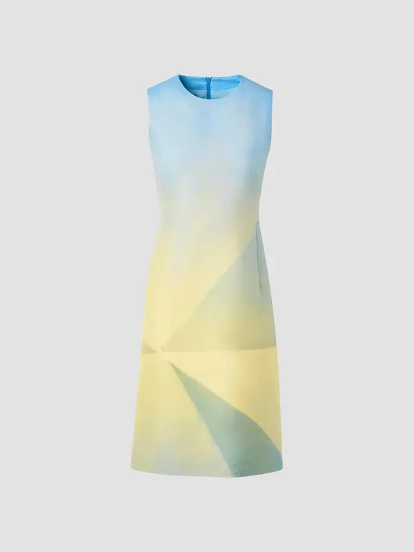 Akris Sunbeam Print Cotton-silk Blend Shift Dress - Multicolor