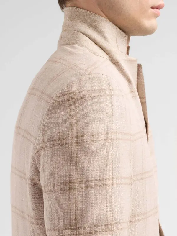 Kiton Plaid Cashmere-blend Jacket