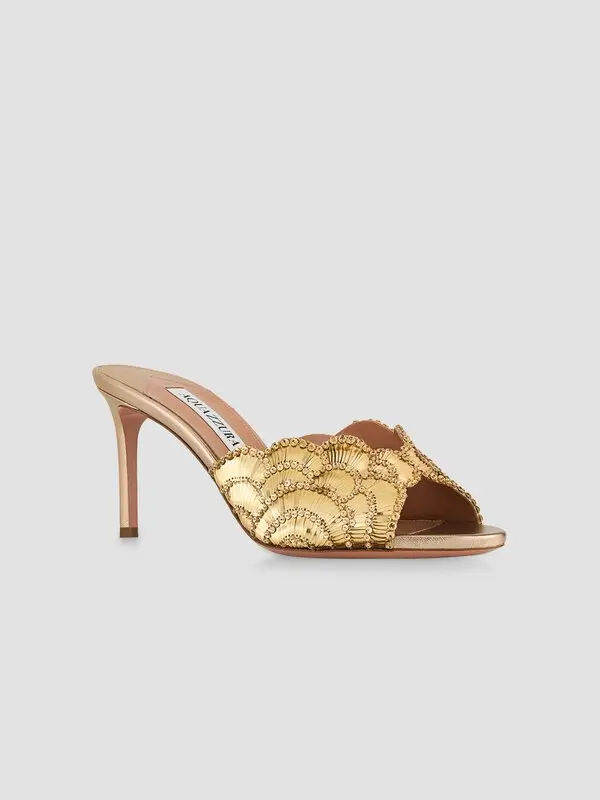 AQUAZZURA Ce Soir 75mm Leather Mules