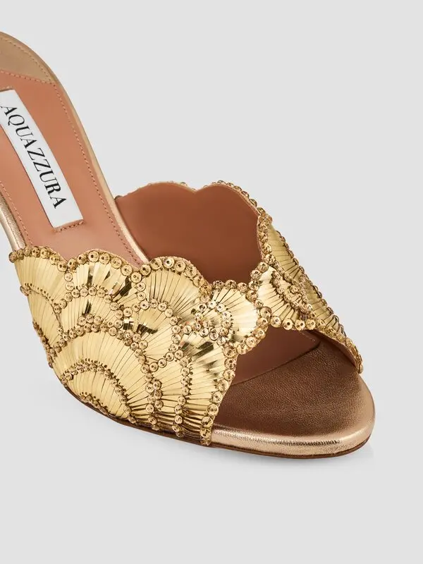 AQUAZZURA Ce Soir 75mm Leather Mules