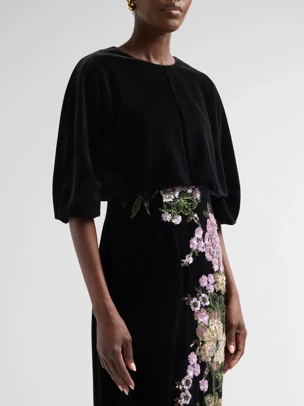 Rickie Freeman For Teri Jon Velvet Bolero Jacket