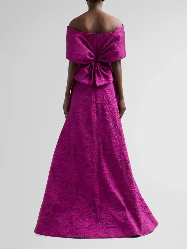 Rickie Freeman For Teri Jon Jacquard Knot Gown