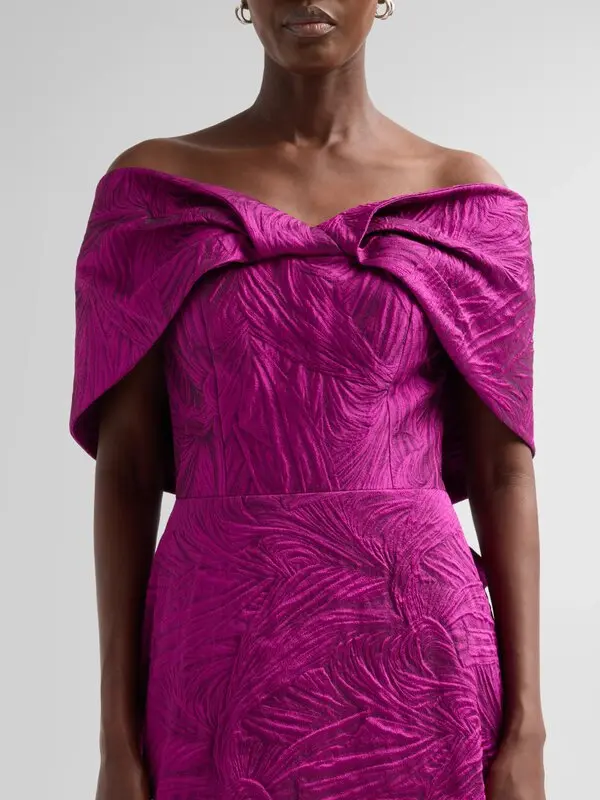 Rickie Freeman For Teri Jon Jacquard Knot Gown