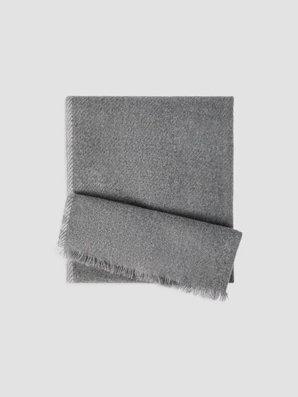 Brunello Cucinelli Cashmere Diagonal Scarf - Medium Grey