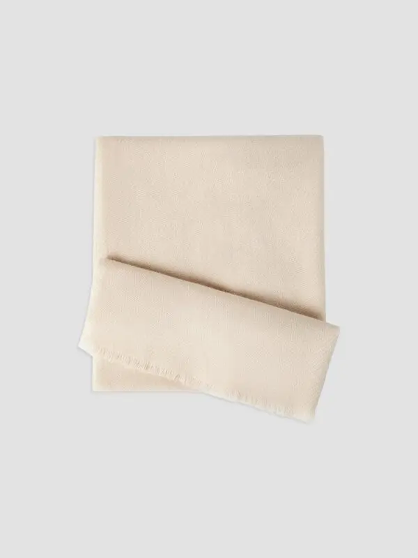 Brunello Cucinelli Cashmere Diagonal Scarf - Sand