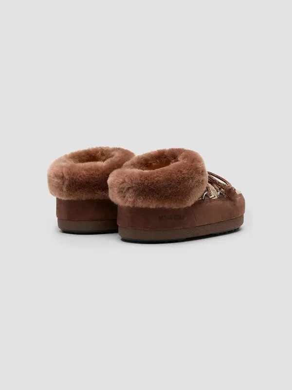 Moon Boot Mb X Guest In Residence Evx Chalet Faux-fur-lined Suede Mules