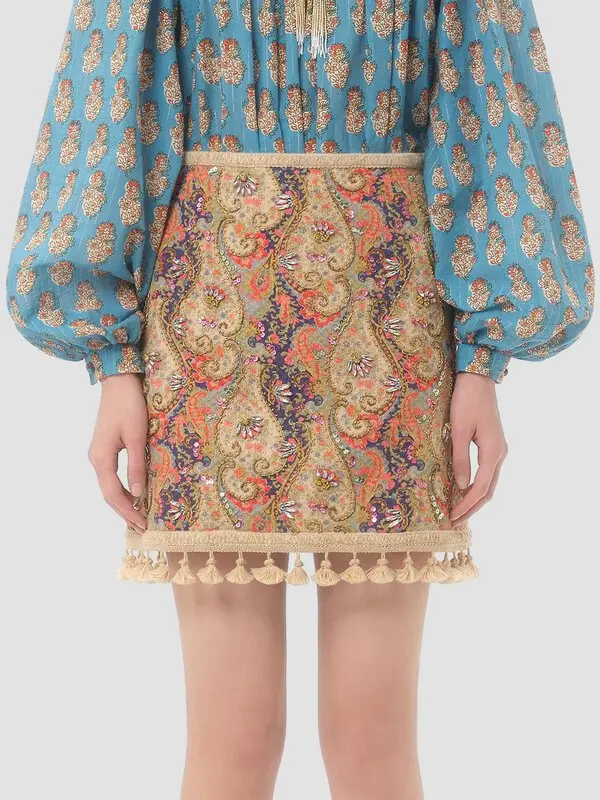 Valentino Garavani Embroidered Skirt On Piquet