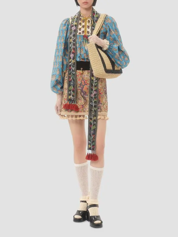 Valentino Garavani Embroidered Skirt On Piquet