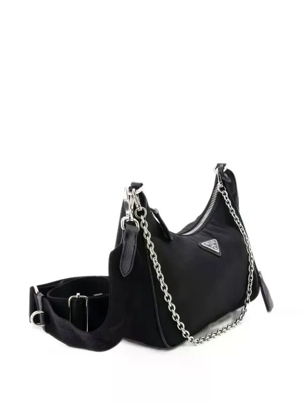 Prada Re-edition 2005 Shoulder Bag Tessuto Small Crossbody Bag - Black