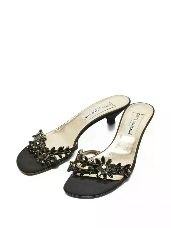 Dolce & Gabbana Crystal-embellished Sandals - Black
