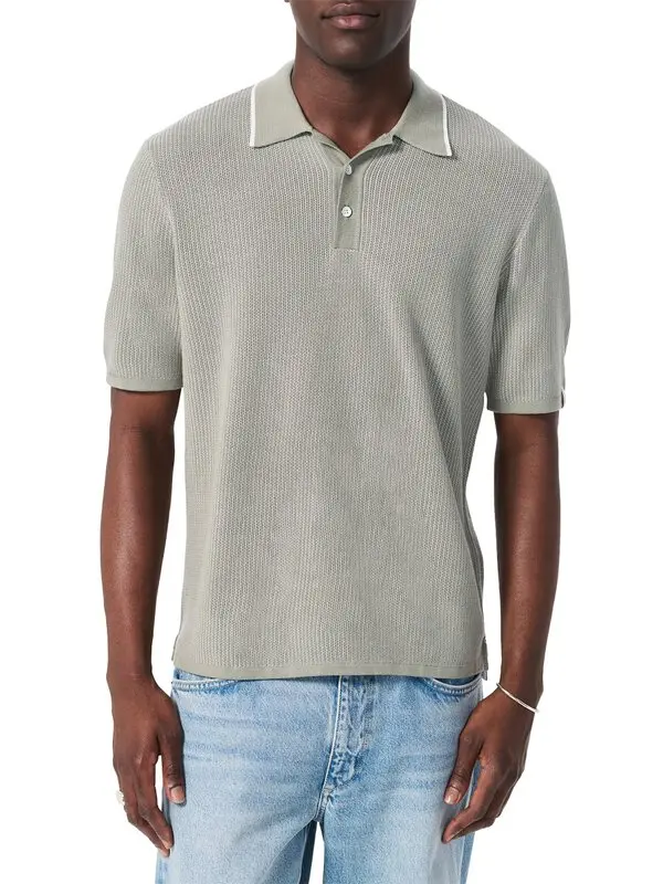 Rag & Bone Harvey Knit Polo Shirt