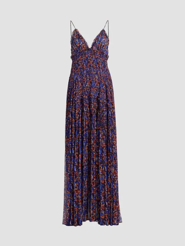 Ulla Johnson Atrani Printed Silk Gown - Violet