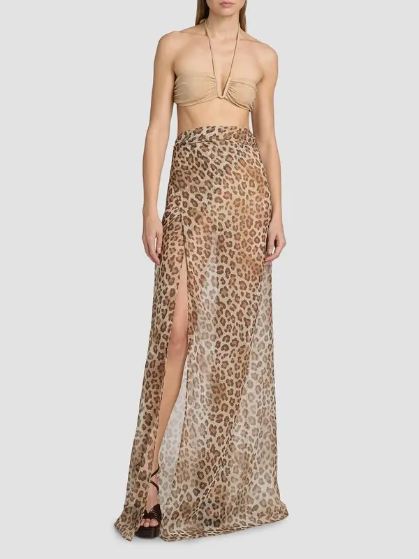 Ramy Brook Aari Leopard Convertible Cover-up Dress