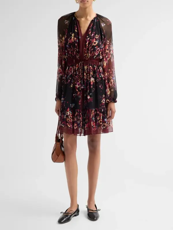 Ulla Johnson Mariselle Floral Silk Mini Dress