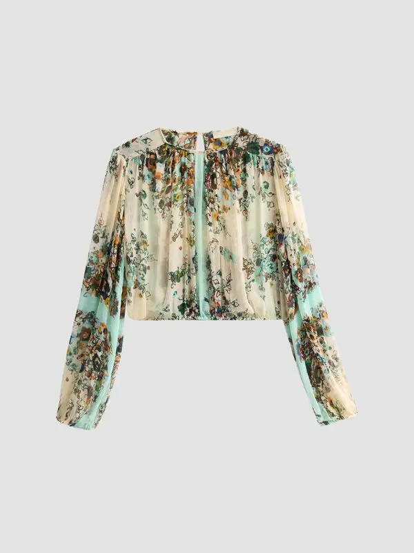 Ulla Johnson Elenora Floral Silk Blouse - Jasmine