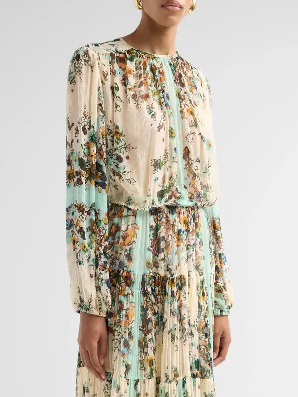 Ulla Johnson Elenora Floral Silk Blouse