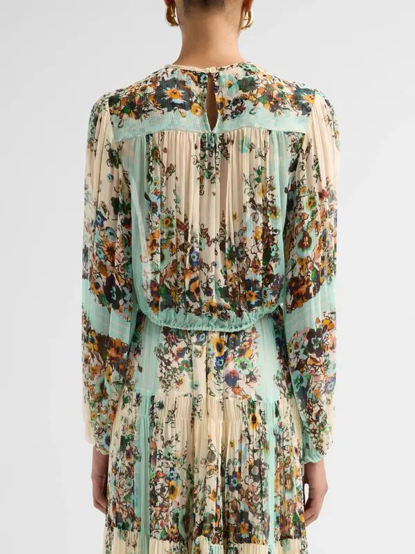 Ulla Johnson Elenora Floral Silk Blouse
