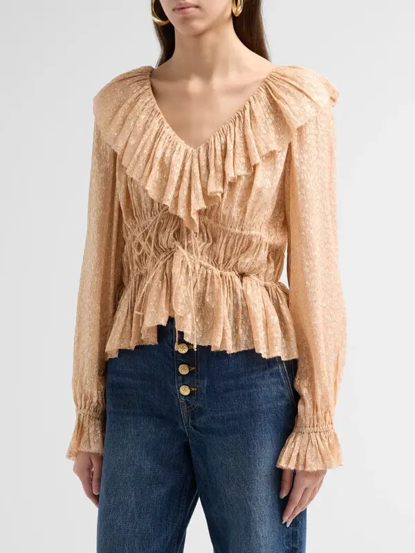 Ulla Johnson Odilia Ruffled Silk-blend Blouse