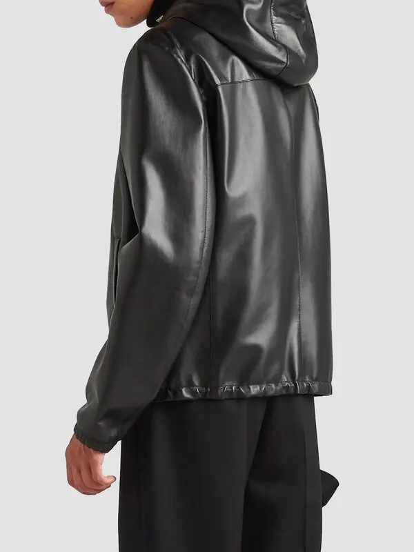 Prada Reversible Nappa Leather And Re-nylon Jacket