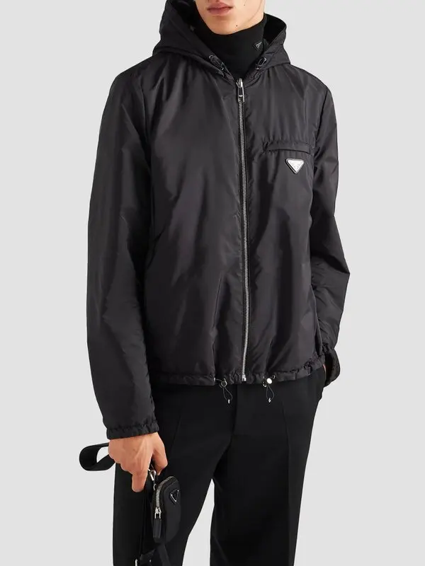 Prada Reversible Nappa Leather And Re-nylon Jacket