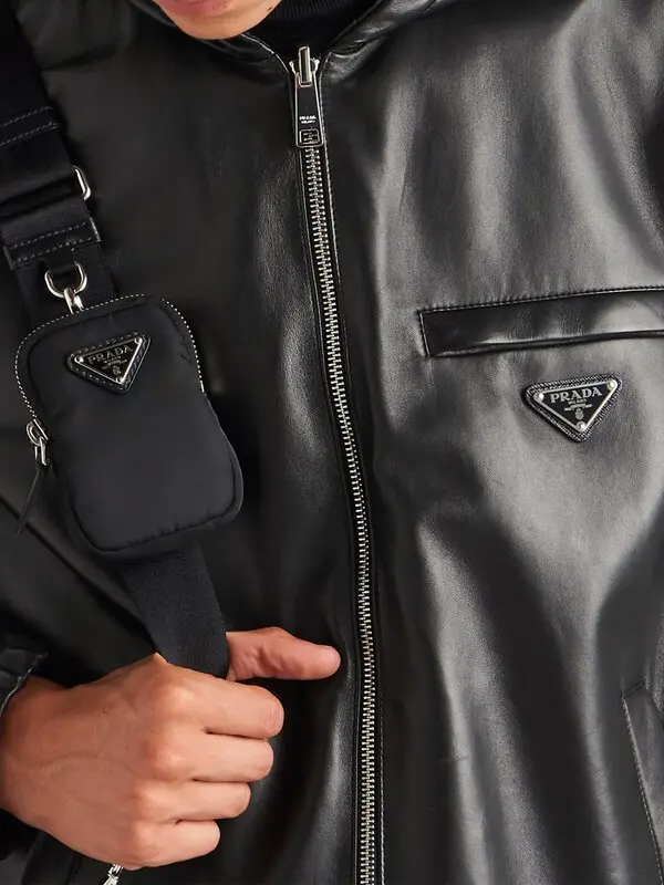 Prada Reversible Nappa Leather And Re-nylon Jacket