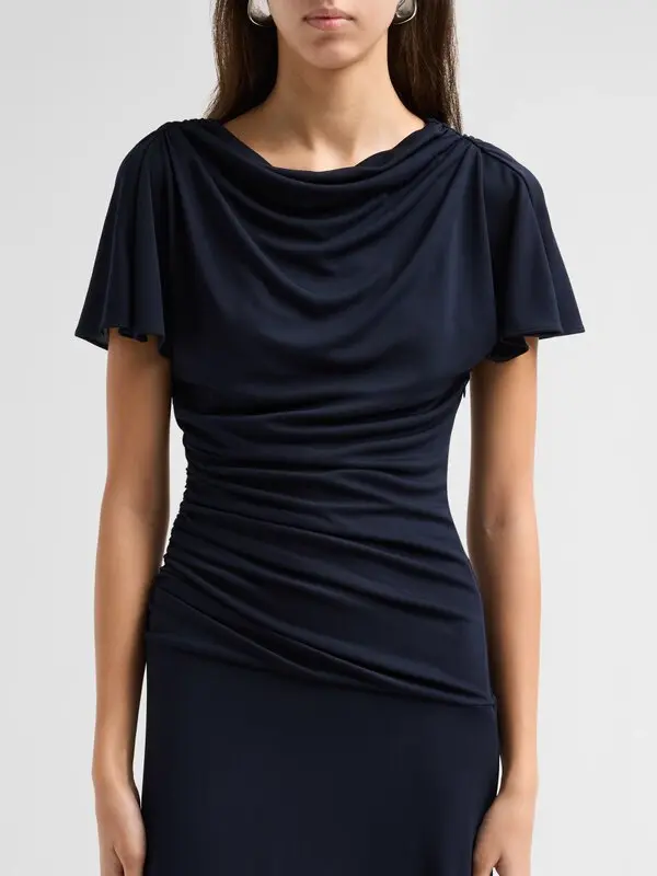 Cinq À Sept Avielle Draped Midi Dress