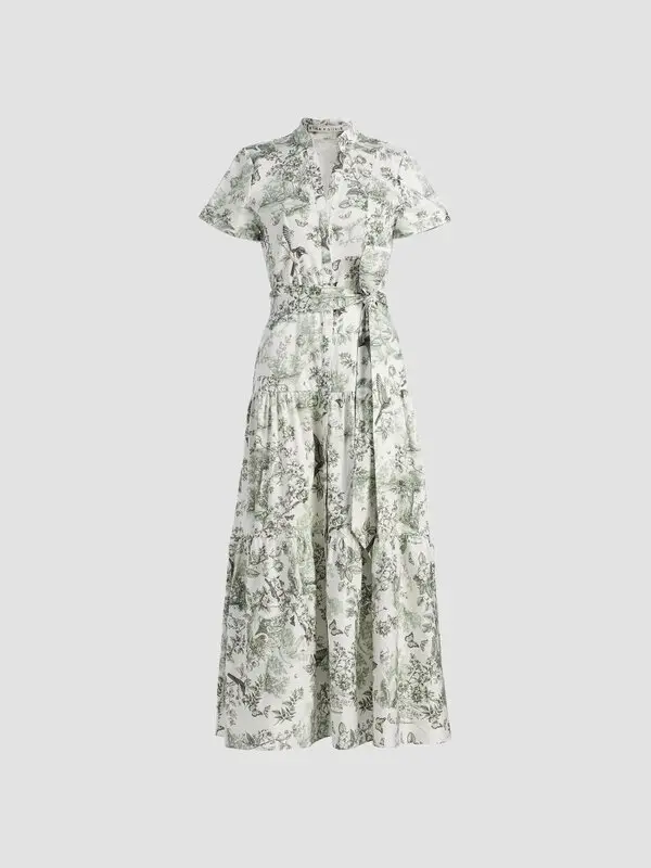 Alice + Olivia Lucy Printed Midi Shirtdress