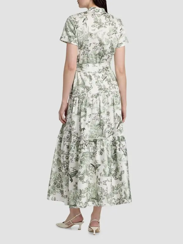 Alice + Olivia Lucy Printed Midi Shirtdress