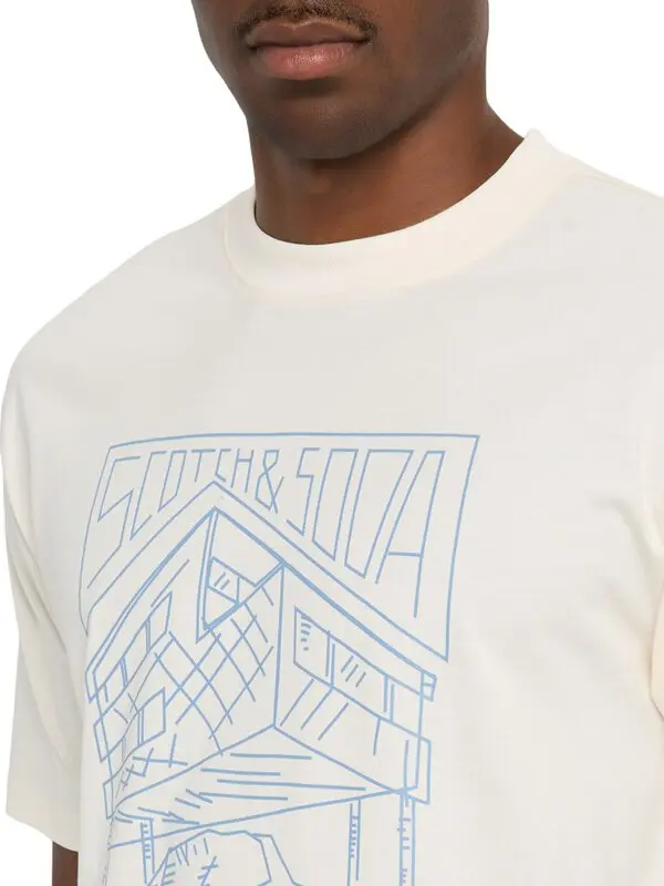Scotch & Soda Cotton Linework Logo T-shirt