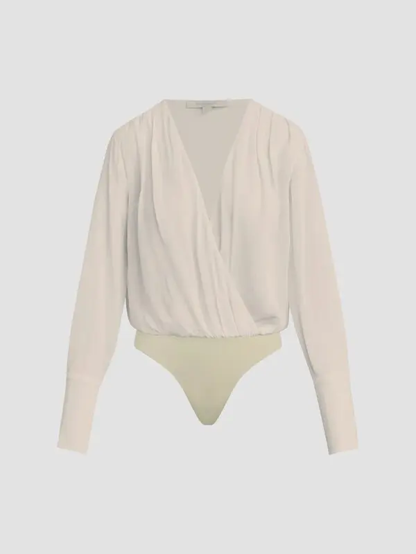 FAVORITE DAUGHTER The Stripe Jacquard Date Blouse Bodysuit
