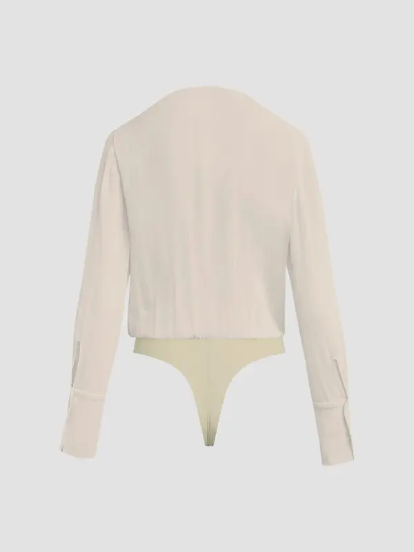FAVORITE DAUGHTER The Stripe Jacquard Date Blouse Bodysuit
