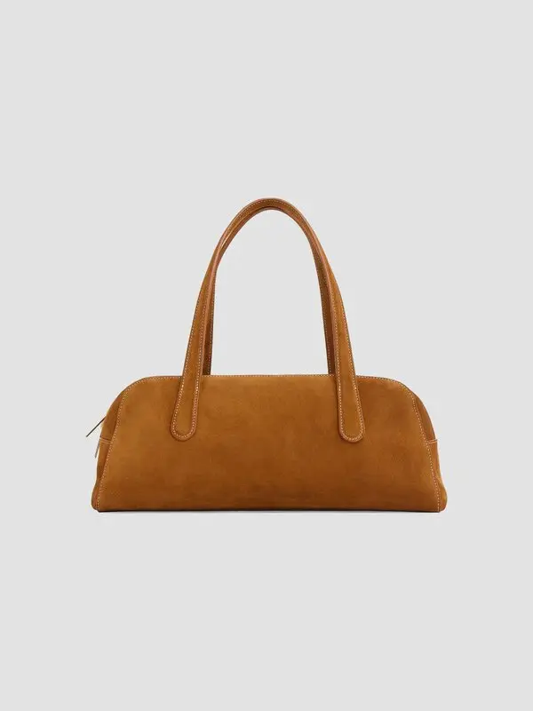 MANSUR GAVRIEL Helios Suede Shoulder Bag - Saddle
