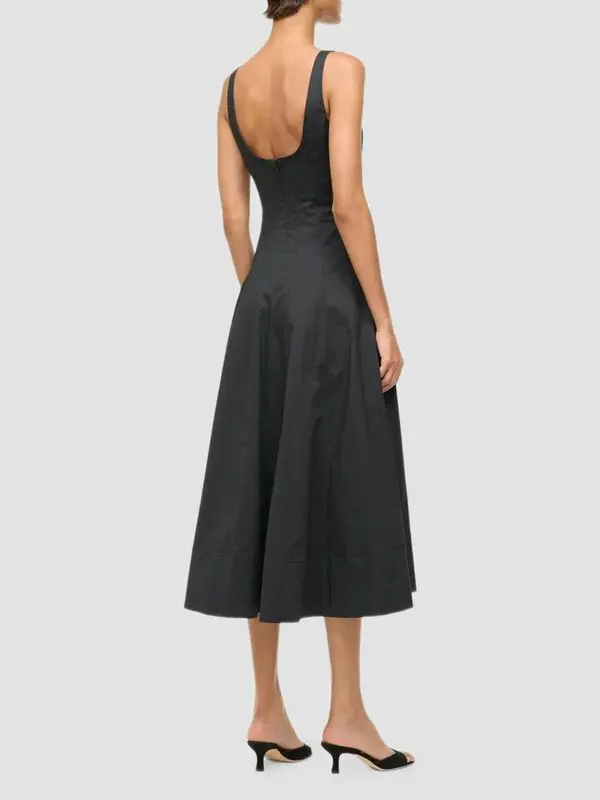 Staud Wells Midi Dress - Black